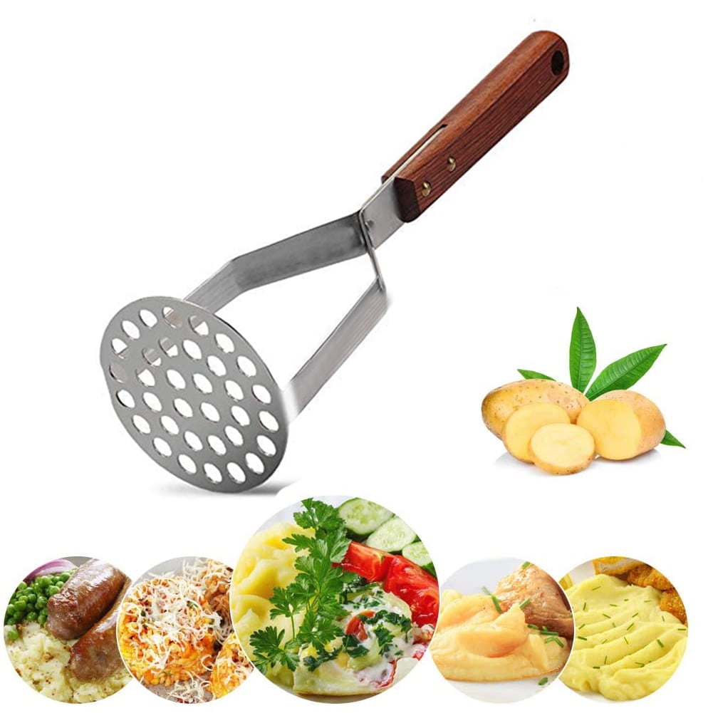 Bueautybox Potato Masher, Heavy Duty Stainless Steel Potatoes Masher ...