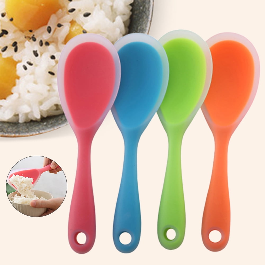 Bueautybox Silicone Rice Paddle Spoon, Cooking Utensil Rice Scooper ...