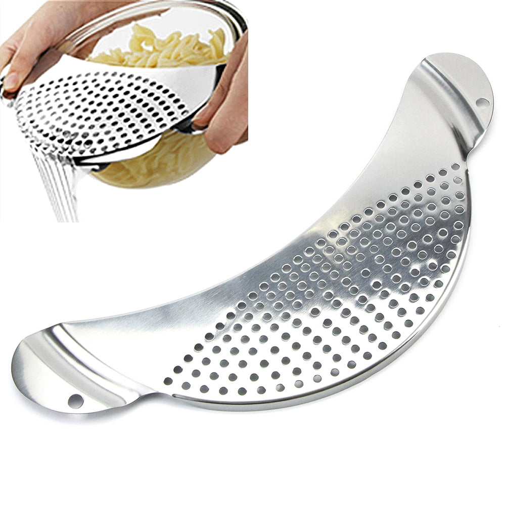 Bueautybox Stainless Steel Pot Strainer, Pasta Strainer Hand Held Pot ...