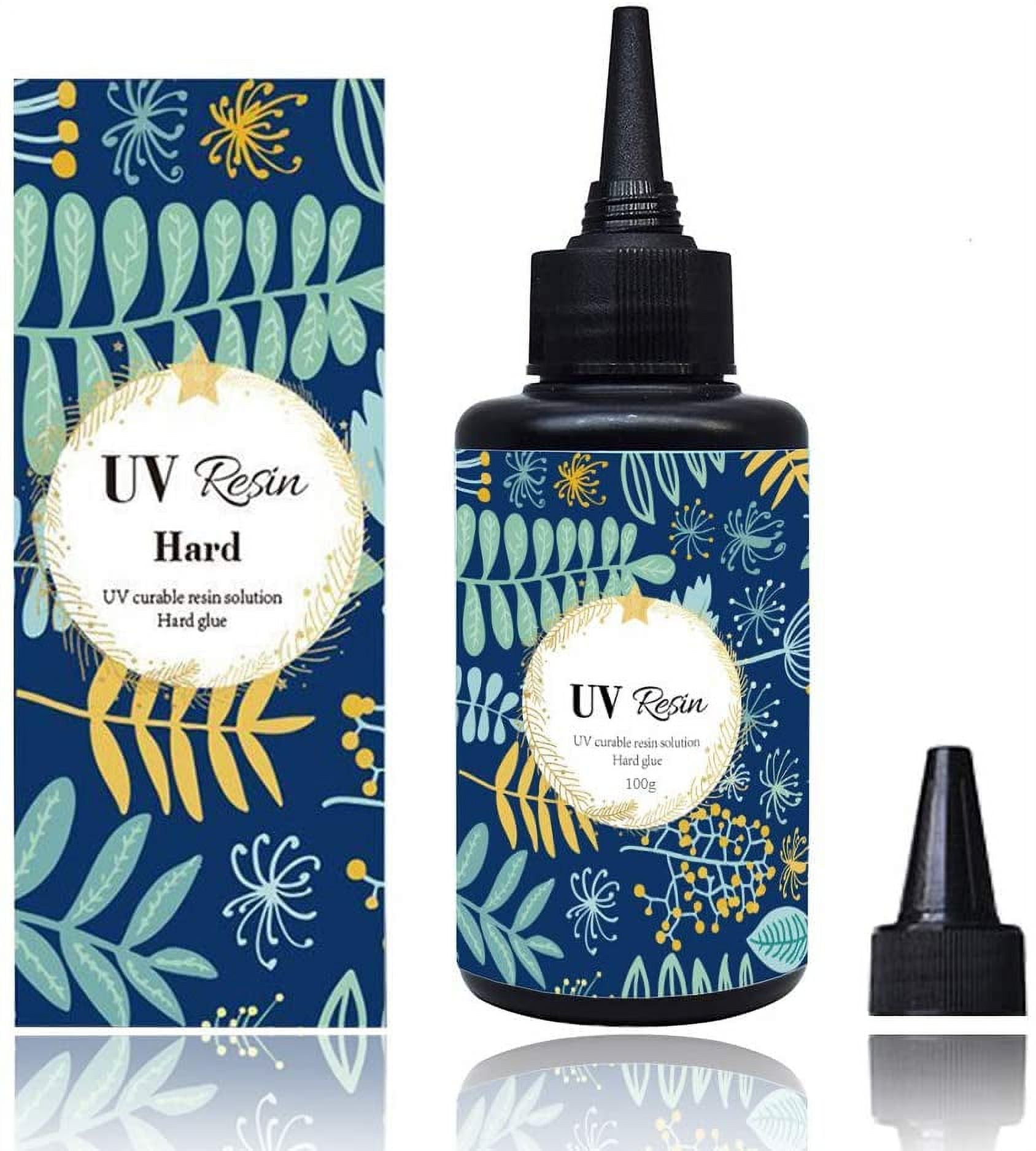 Bueautybox UV Resin, Crystal Clear Ultraviolet UV Curing Resin, Hard Transparent Solar Cure ...