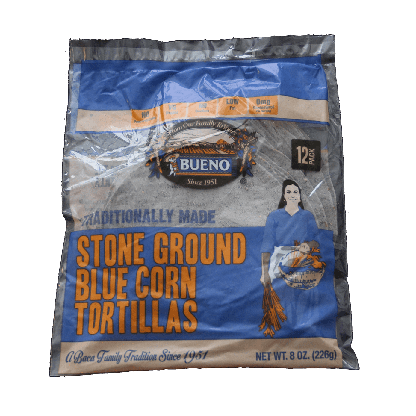 Bueno Foods BUENO® Stone Ground Blue Corn Tortillas, 8 oz, 12 Count ...