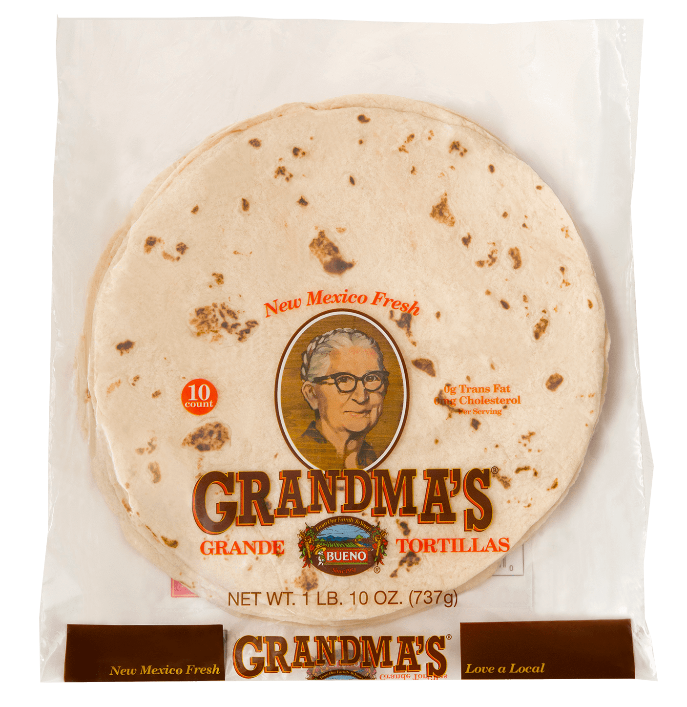 BUENO® GRANDMA'S® Burrito Size Grande Flour Tortillas, 26 oz, 10 Count ...