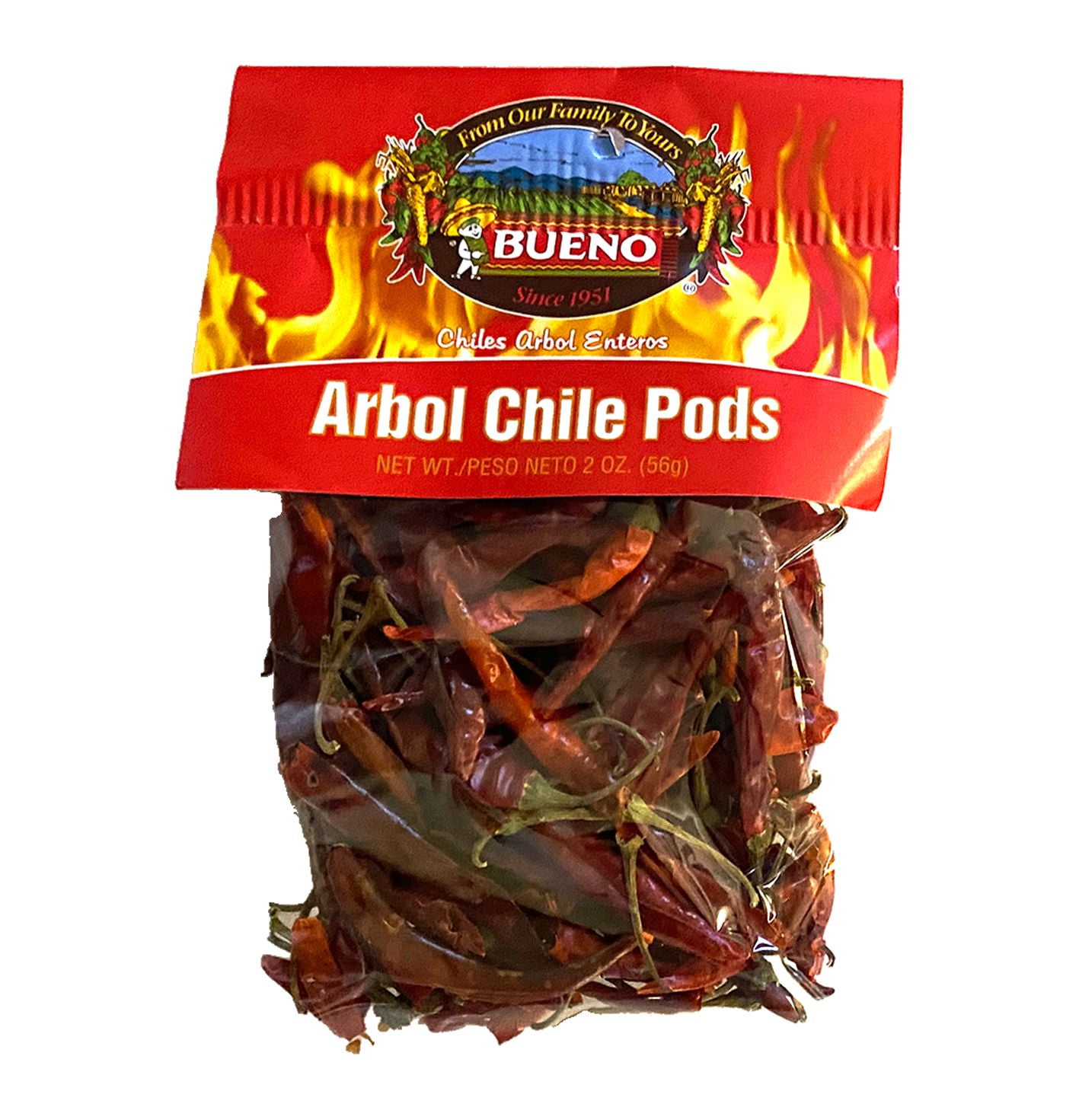 Bueno Foods Hot Arbol Red Chile Pods, 2 oz - Walmart.com