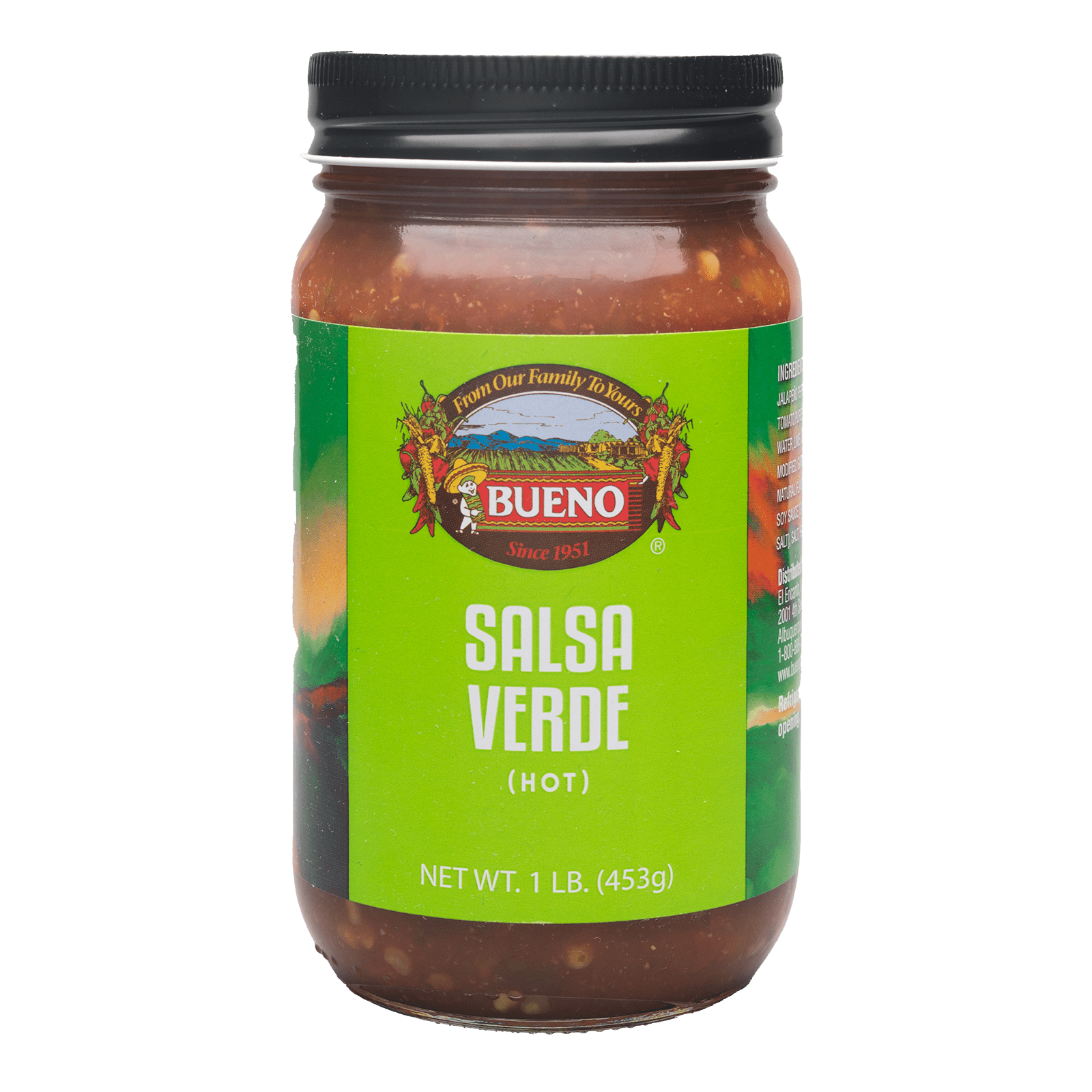 Bueno Foods Hot Salsa Verde, 16oz Jar - Walmart.com