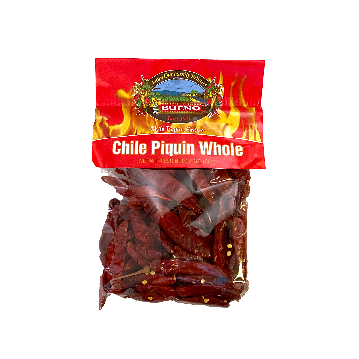 Bueno Foods Whole Red Chile Piquin, 2 oz - Walmart.com