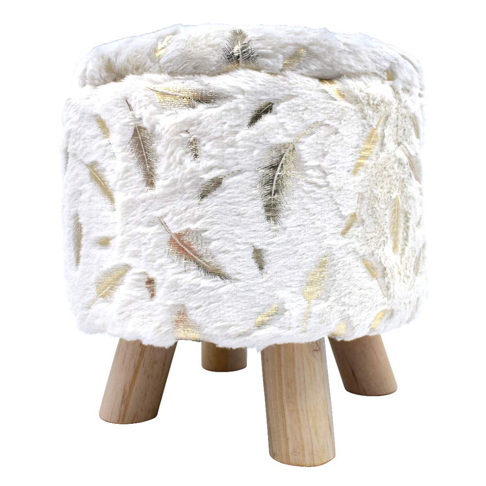 BuenoVida Ottoman Stool for Living Room Set of 1 Pouffes for Sitting ...