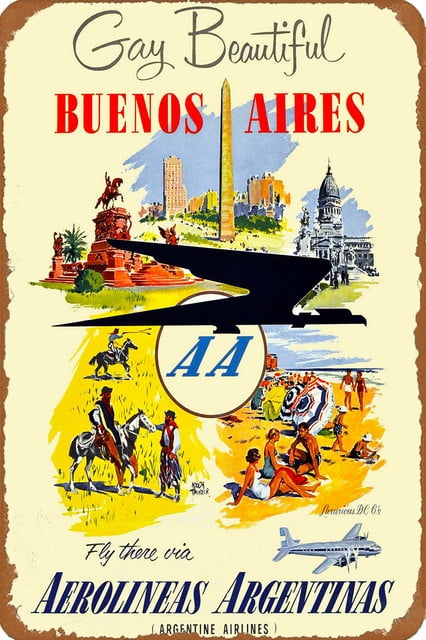 Buenos Aires Argentina South America Air Vintage Travel Advertisement ...