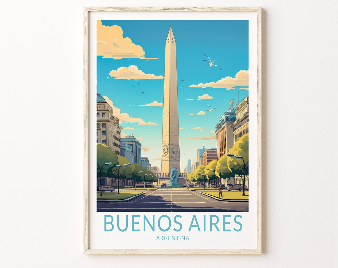 Buenos Aires Argentina Travel Print, Buenos Aires Argentina Travel Poster Gifts, Argentina Wall ...