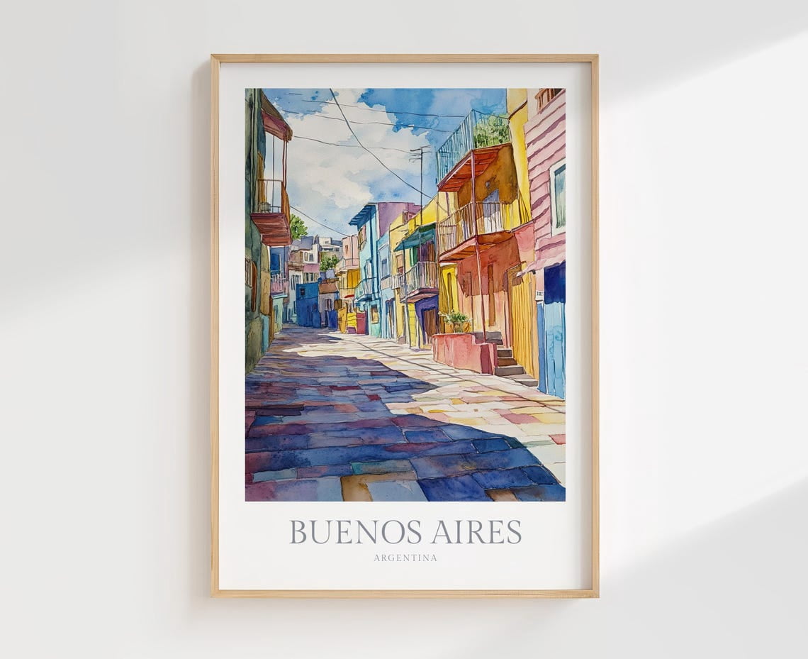 Buenos Aires La Boca Wall Art Home Decor Argentina Poster Poster ...