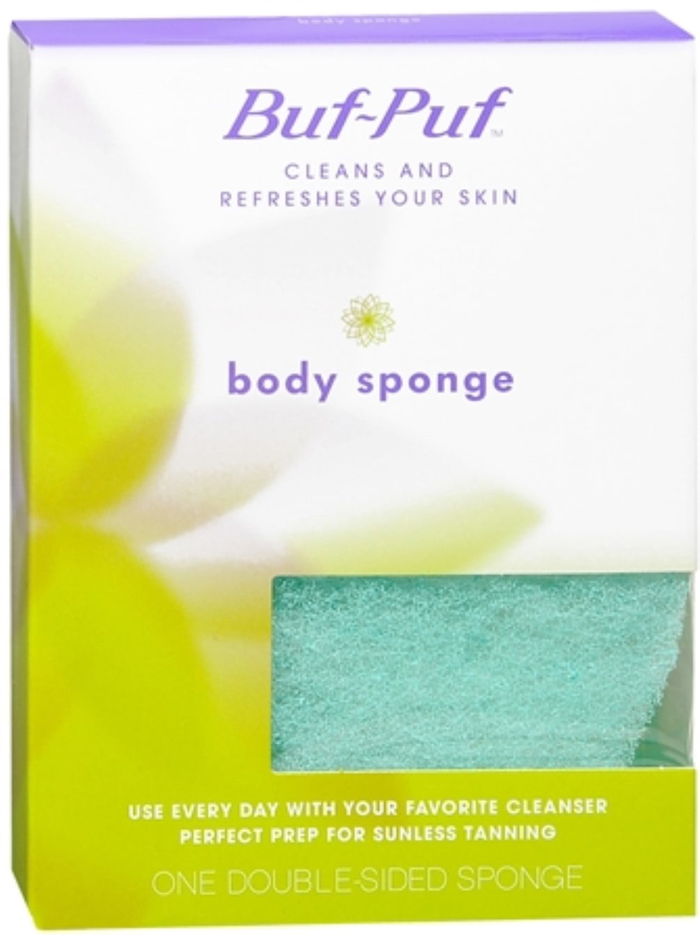 Buf-Puf Double-Sided Body Sponge, Exfoliating Skin Cleanser, Pack of 4 ...