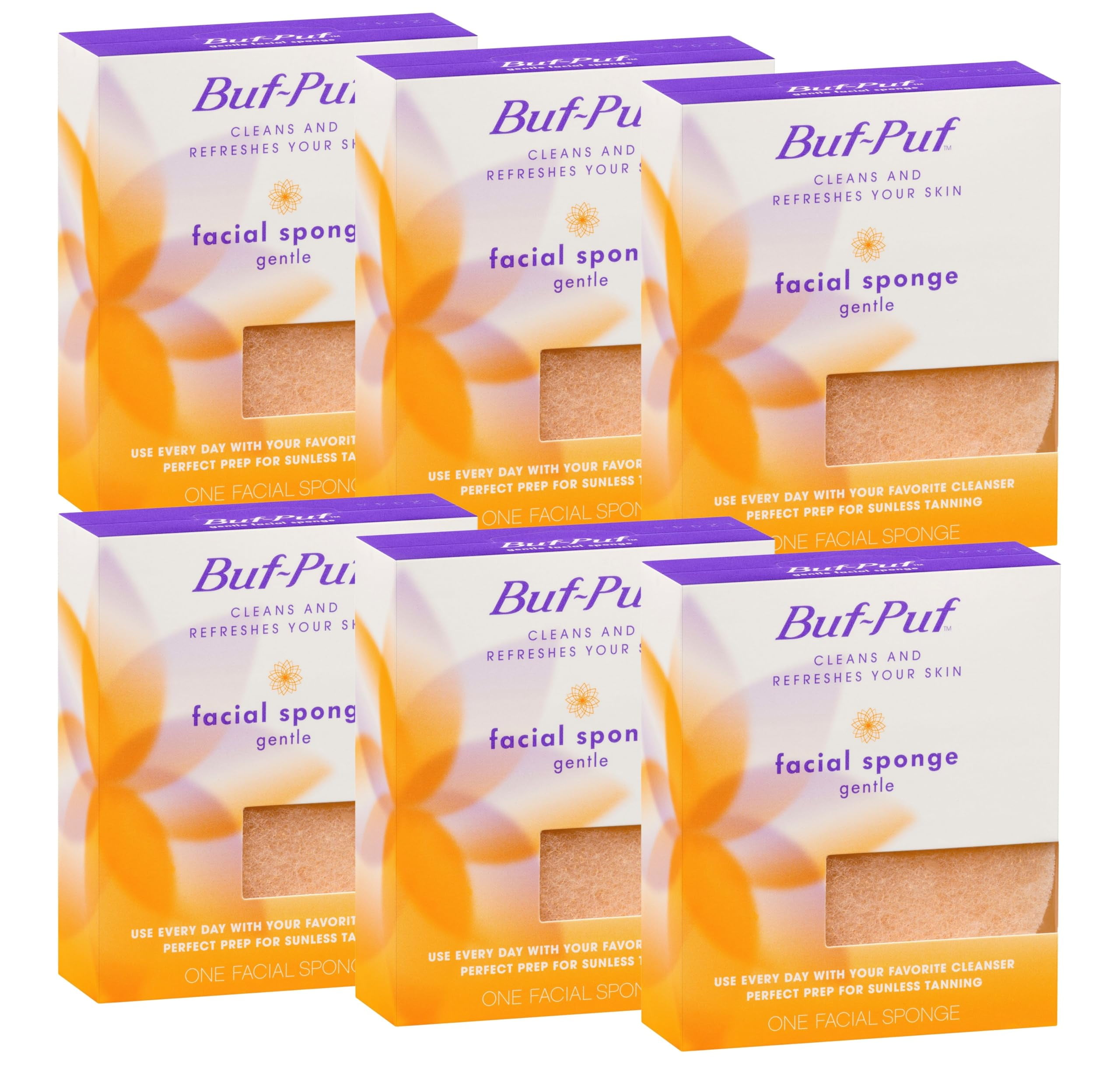 Buf-Puf Gentle Facial Sponge, AIF9 Dermatologist Developed, Removes ...