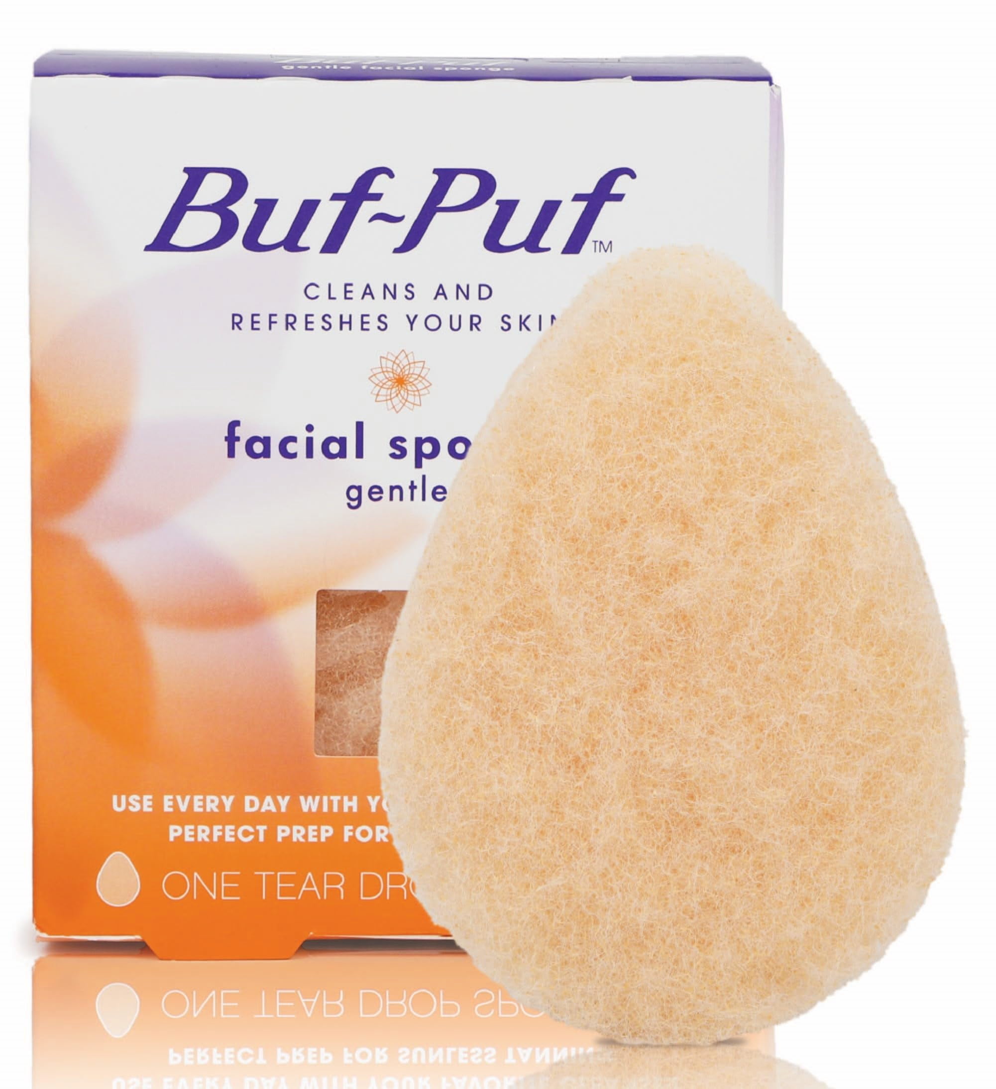 Buf-Puf Gentle Facial Sponge, DNF2 Dermatologist Developed, Removes Deep Down Dirt & Makeup That ...