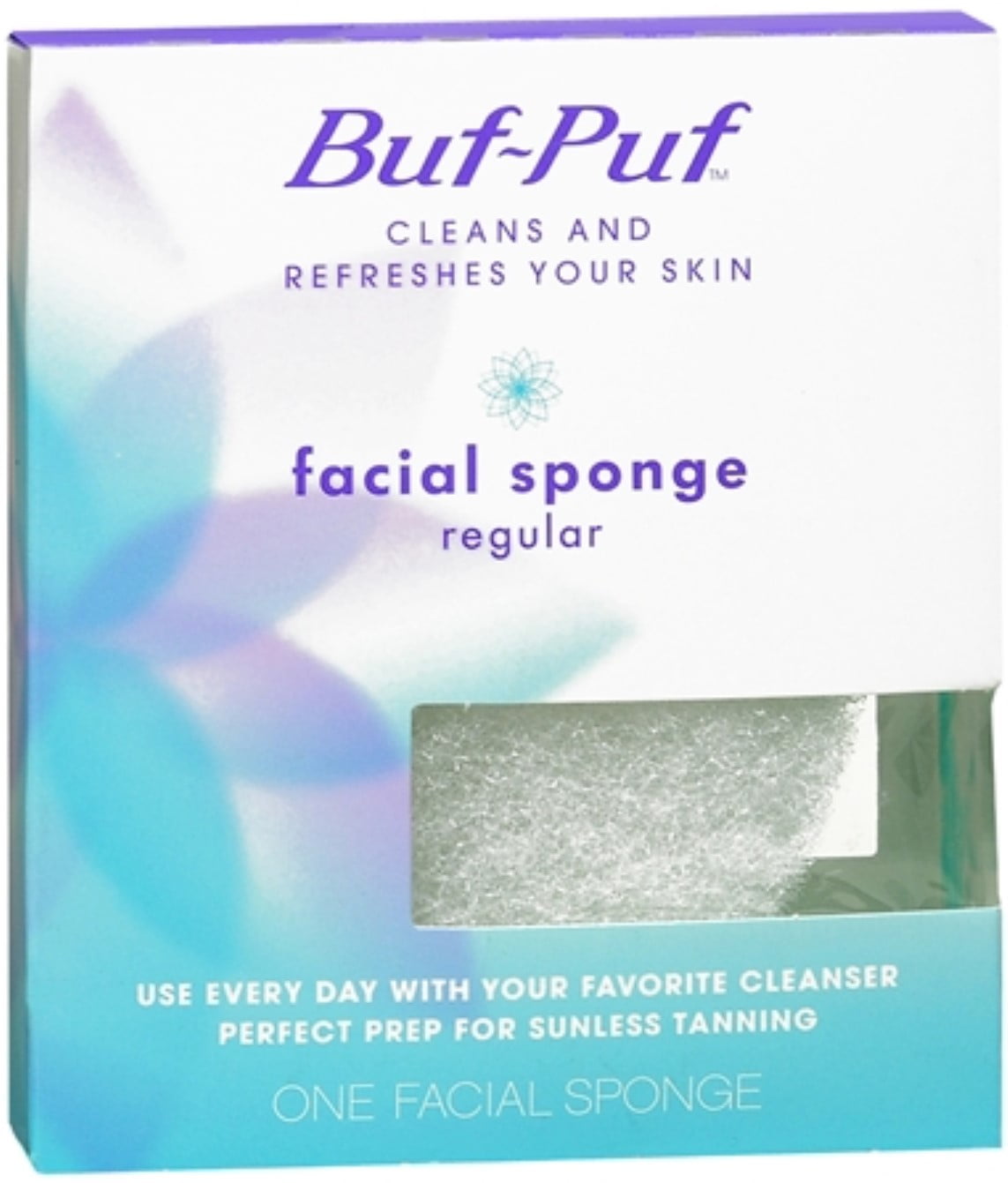 Buf-Puf Regular Facial Sponge, Gentle Cleansing Scrub, 1 Each (Pack of ...