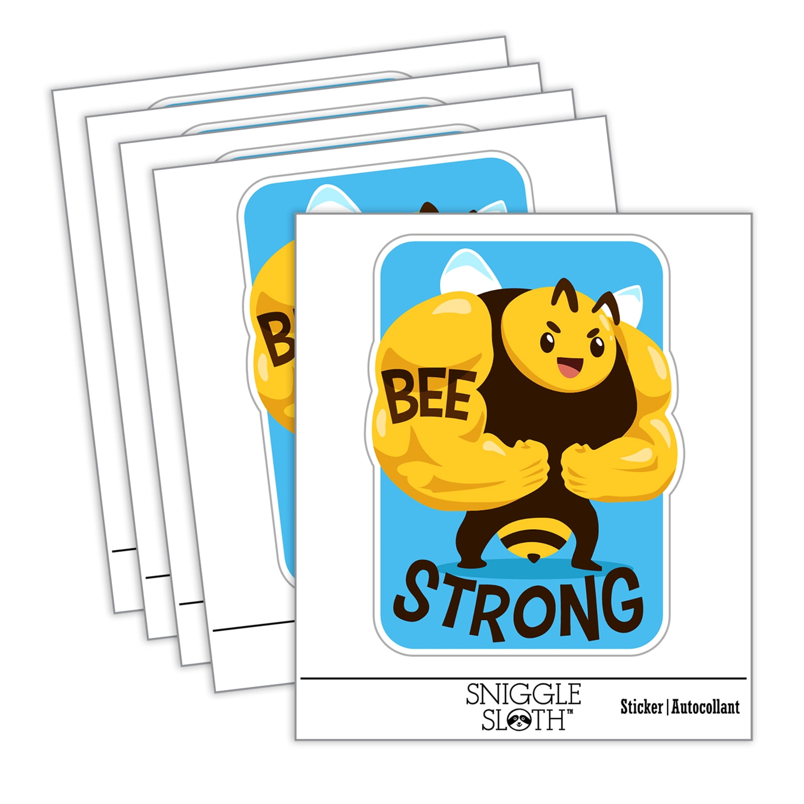 Buff Bee Strong Funny Car Window Bumper Water Bottle Phone Tablet ...