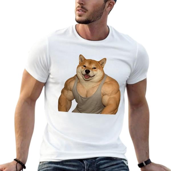 Buff Dog Mode Activated ,Buff Shiba Inu Tee - The Ultimate Gym Bro Meme ...