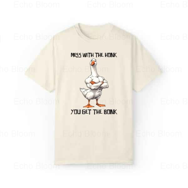 Buff Goose Funny Muscle Goose Gym Meme Comfort Colors Graphic Tee ...