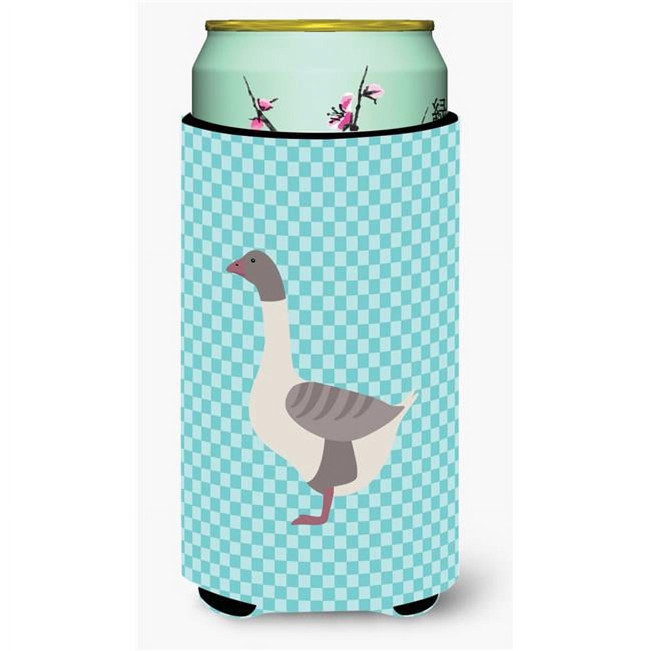 Buff Grey Back Goose Blue Check Tall Boy Beverage Insulator Hugger ...