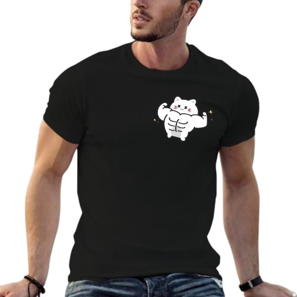 Buff Kawaii Cat Tee – Cute Face, Beast Body Meme Shirt,Cute But Jacked ...