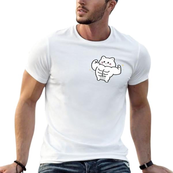 Buff Kawaii Cat Tee – Cute Face, Beast Body Meme Shirt,Cute But Jacked ...