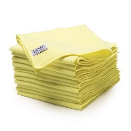 Buff Pro Multi-Surface Microfiber Towel - 12 Pack - Large 16"x16 ...