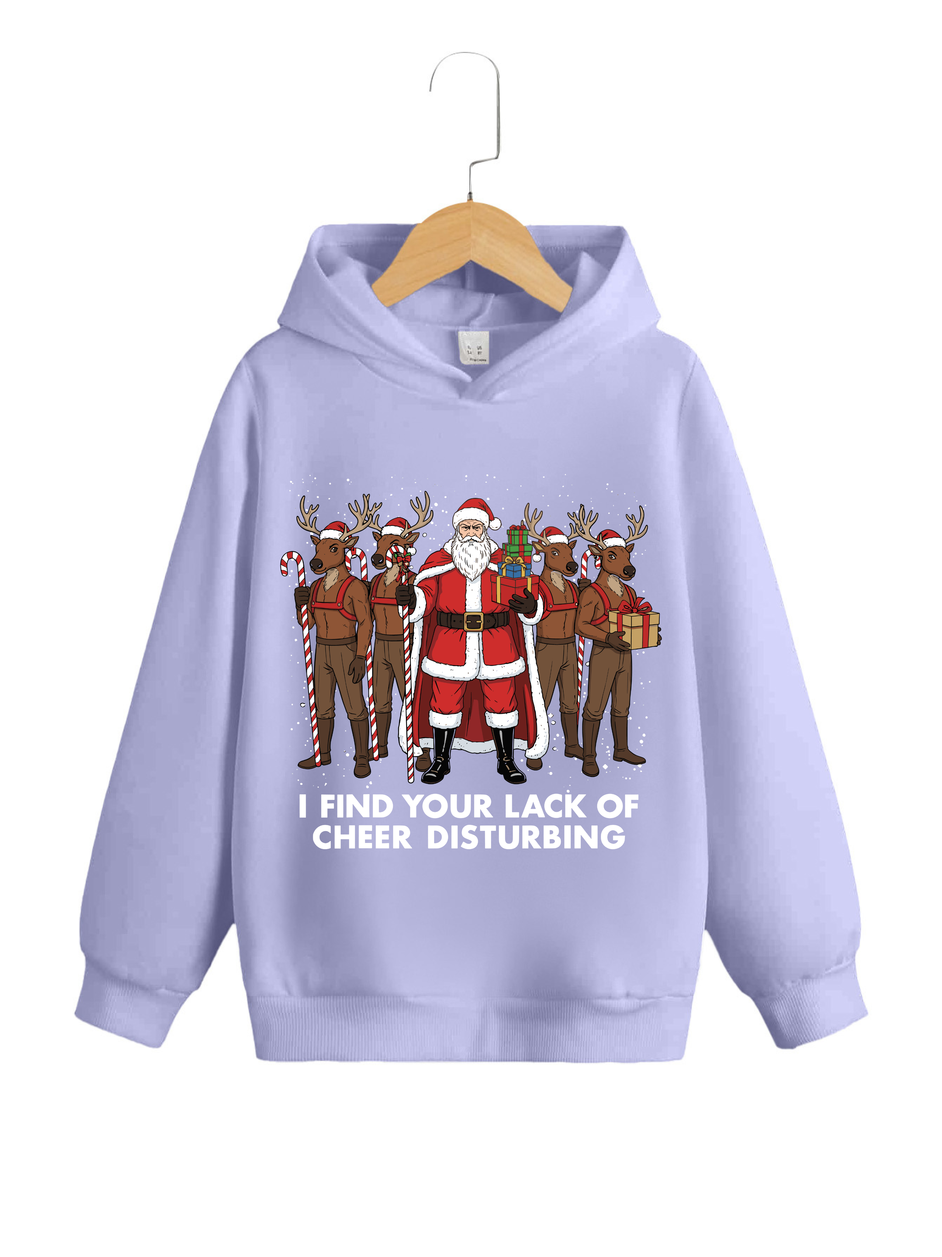 Buff Reindeer Santa Christmas Hoodies "I Find Your Lack Of Cheer ...