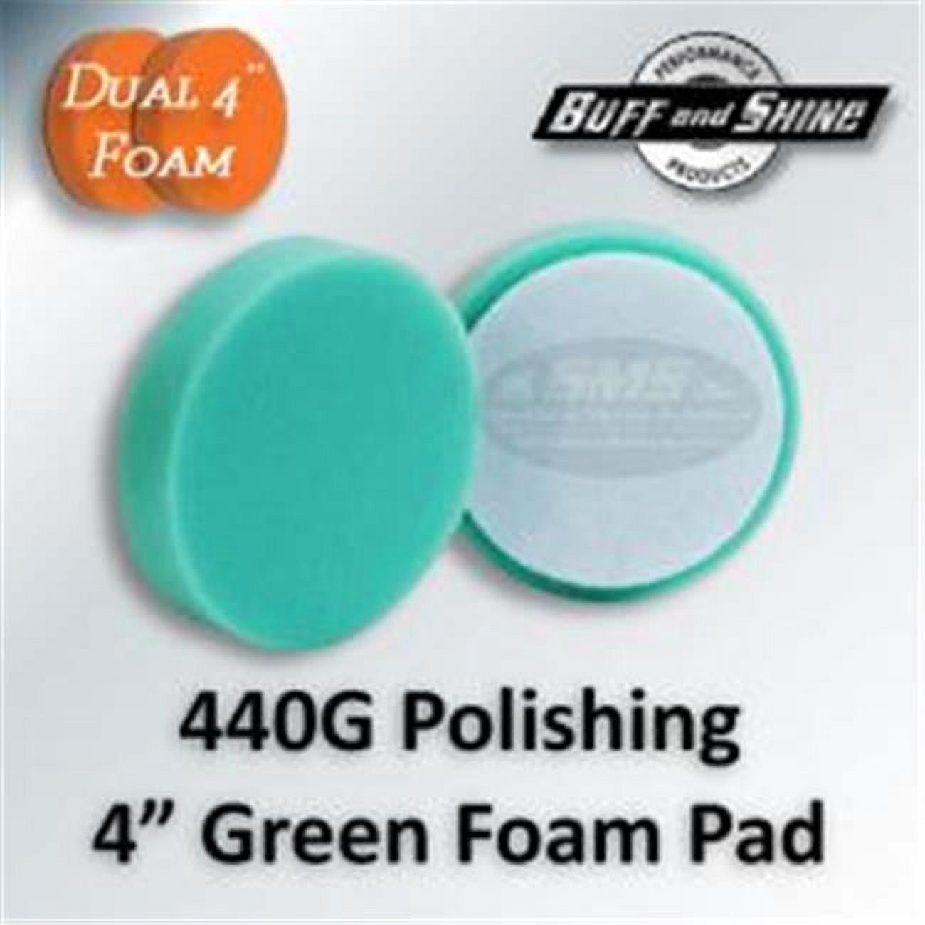 Buff & Shine Manufacture Thick 4 in. Dia x 1 in. Green Polish Pad ...