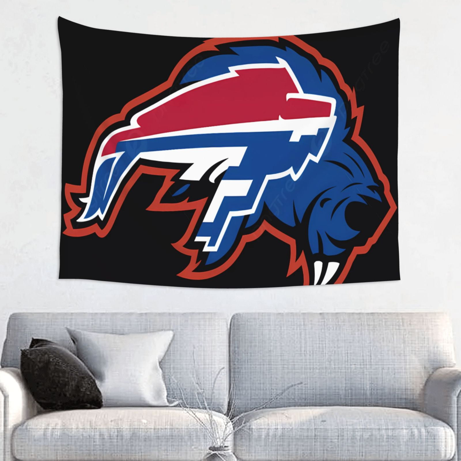 Buffalo Beautiful Bedroom Tapestry, Stylish Home Decor, Football Team ...