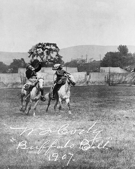 Buffalo Bill Cody W/ American Indian 1907 - 20x30 Inch Glossy Laminated ...