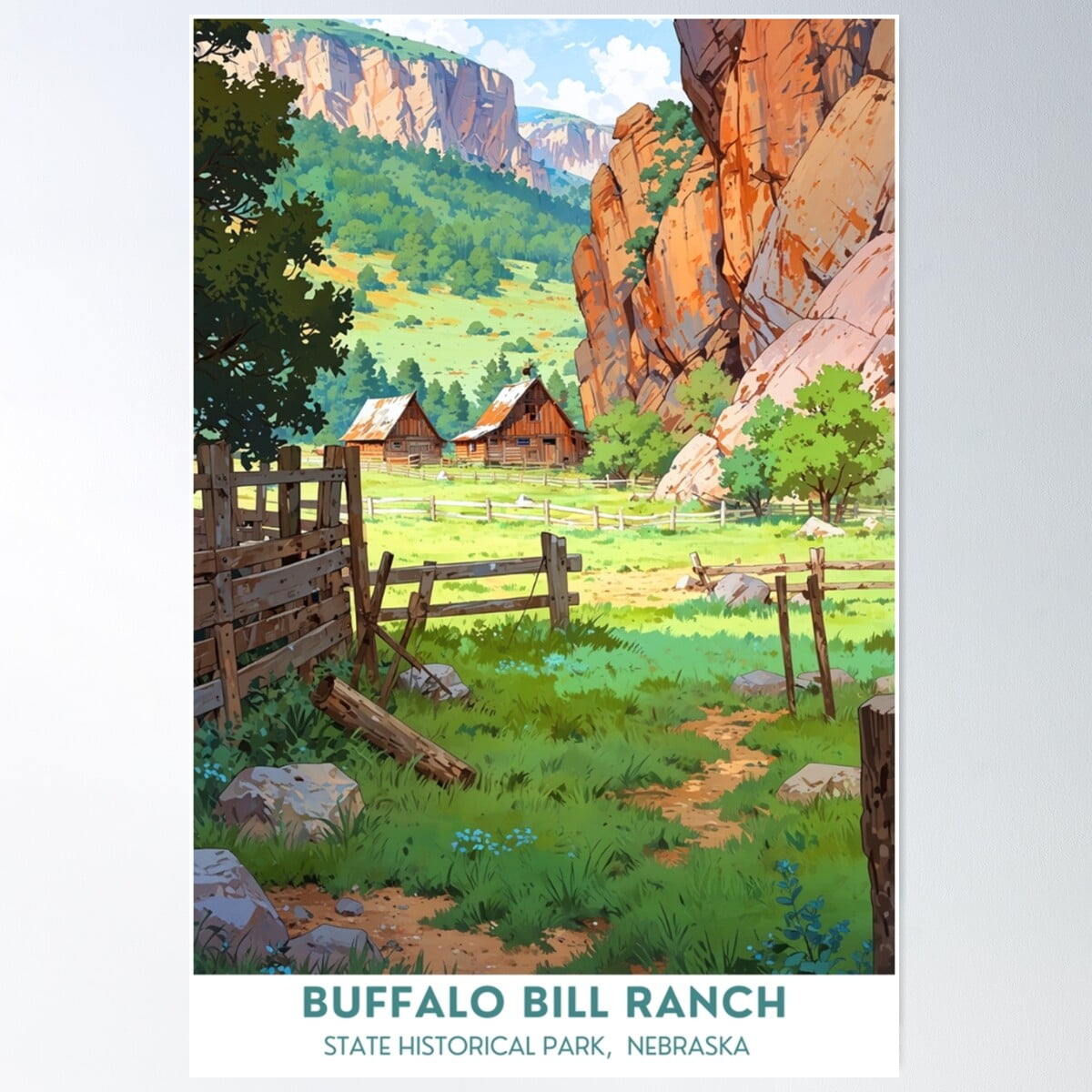 Buffalo Bill Ranch State Historical Park, Nebraska Poster Wall Art ...