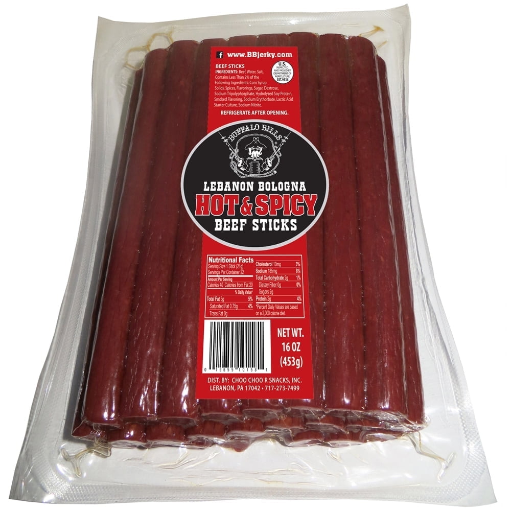 Buffalo Bills 1-lb Pack Hot & Spicy Lebanon Bologna Sticks ...