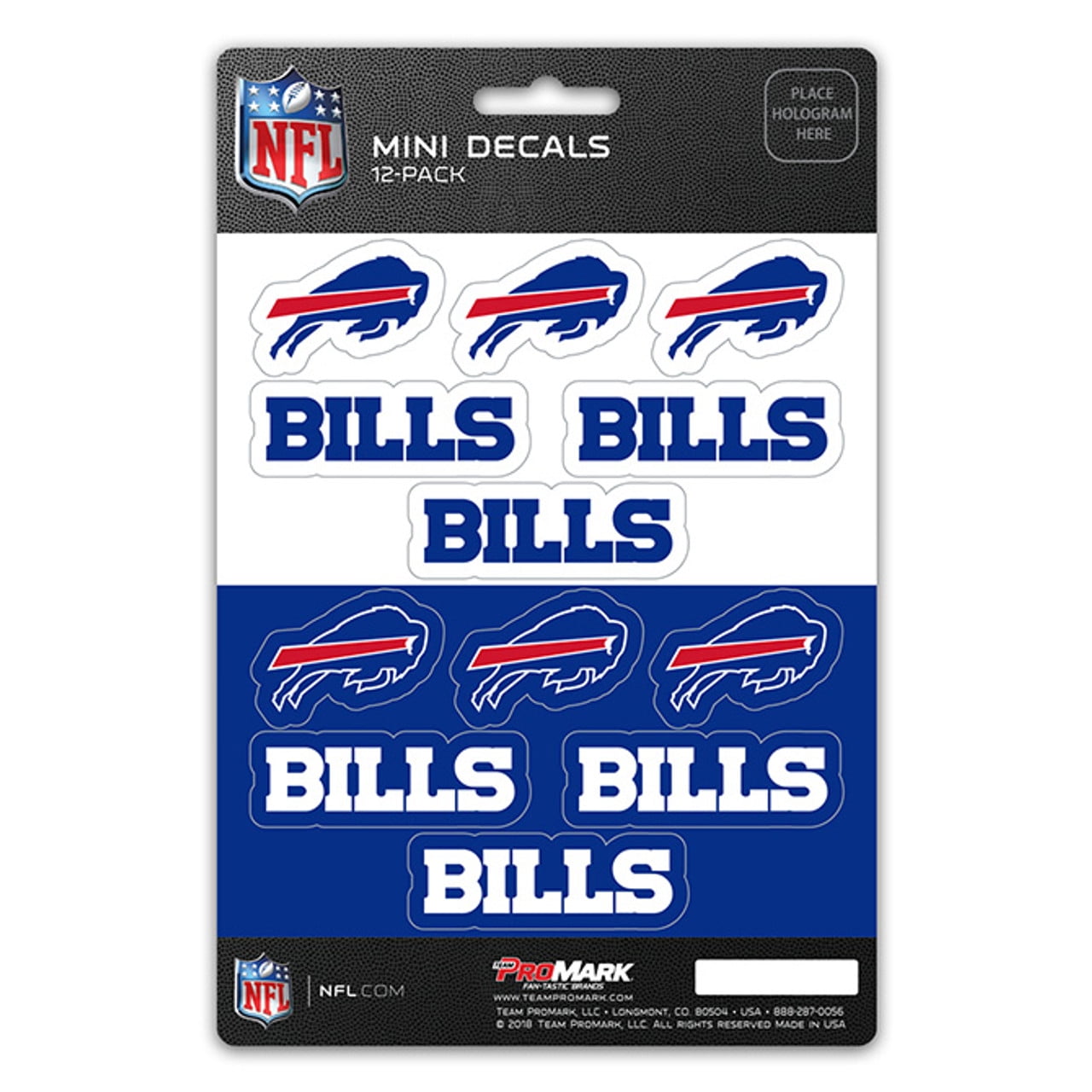 Buffalo Bills 12 Count Mini Decal Sticker Pack 61113 - Walmart.com