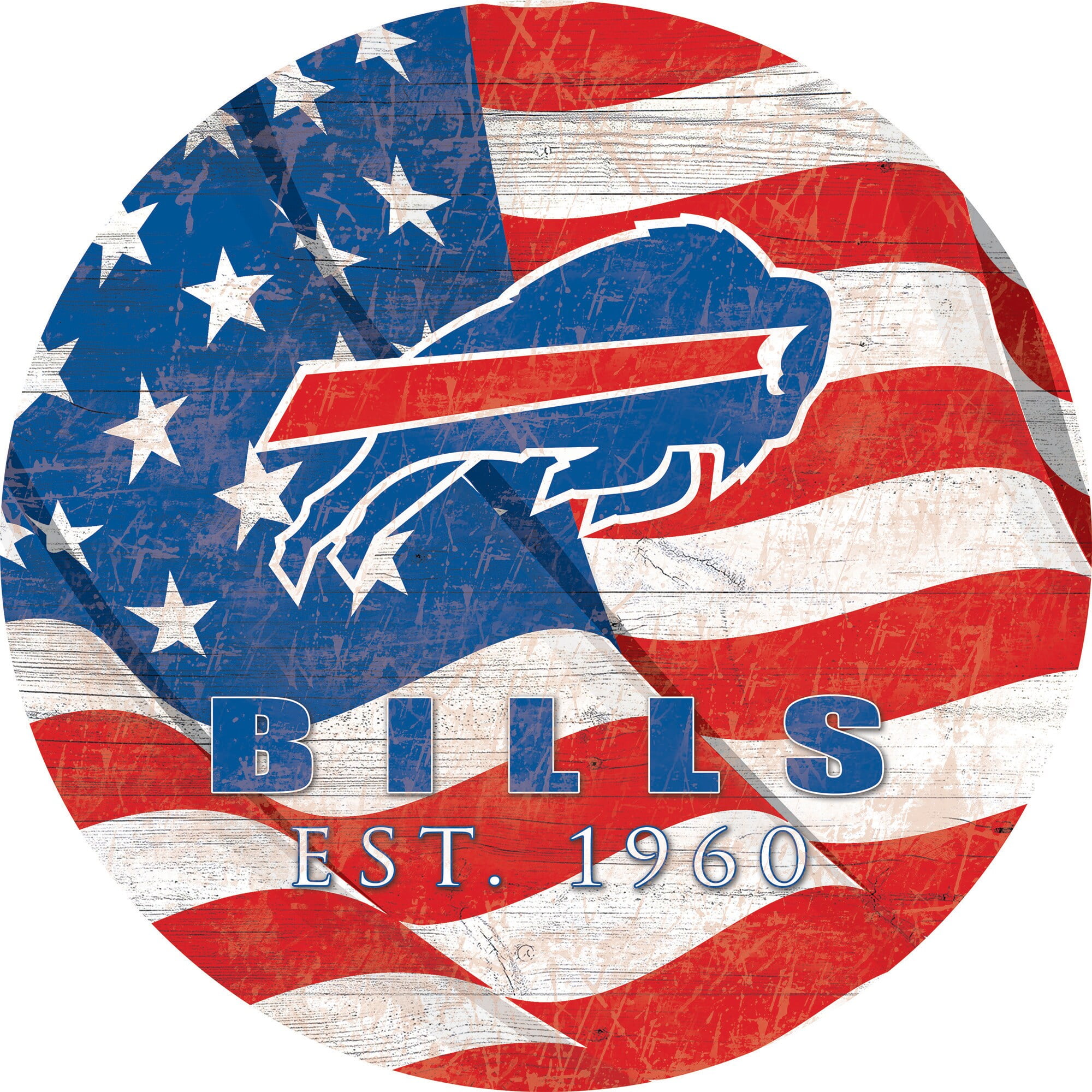 Buffalo Bills 12" Team Color Flag Sign - Walmart.com