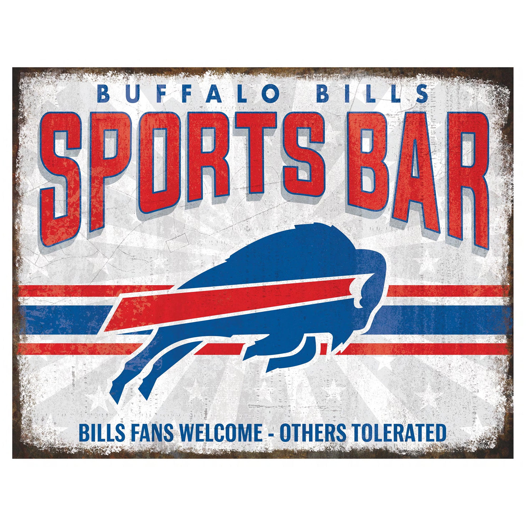 Buffalo Bills 12" x 8" Sports Bar Metal Sign - Walmart.com