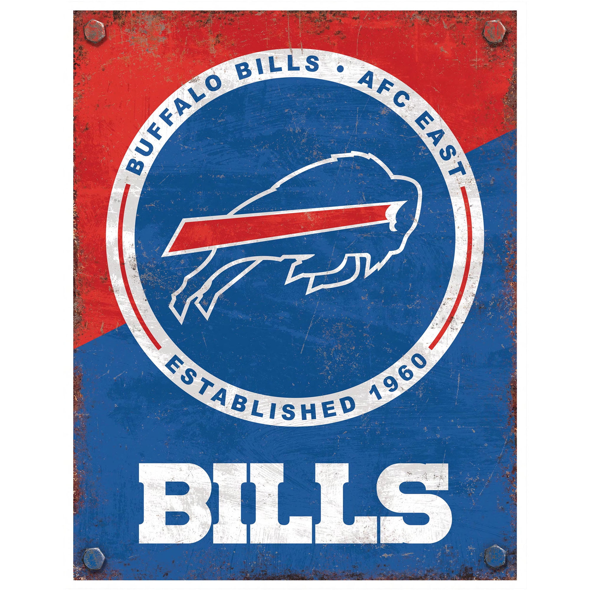 Buffalo Bills 13" x 20" Two-Tone Established Date Metal Sign - Walmart.com