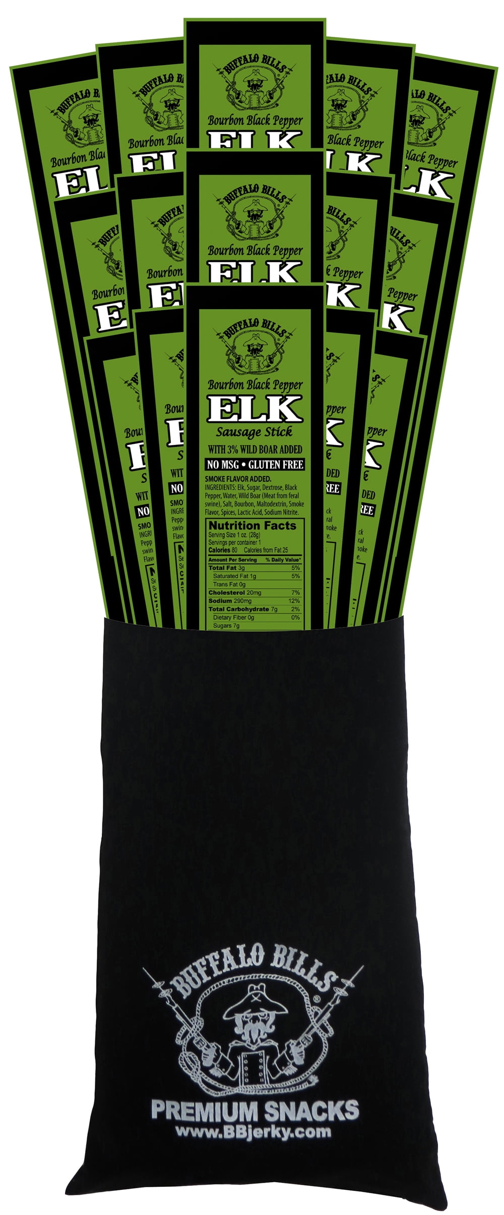 Buffalo Bills 15-Piece Elk Stick Black Velour Gift Bag (15 wrapped 1oz ...