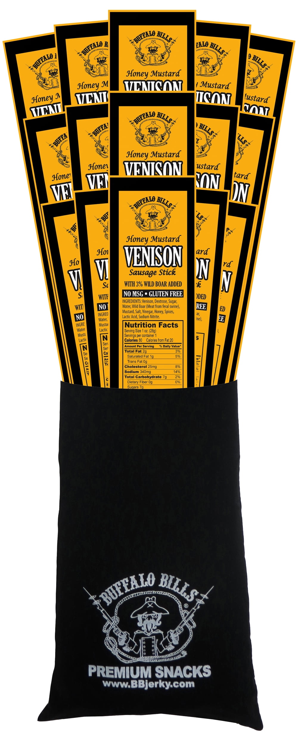 Buffalo Bills 15-Piece Venison Stick Black Velour Gift Bag (15 wrapped ...