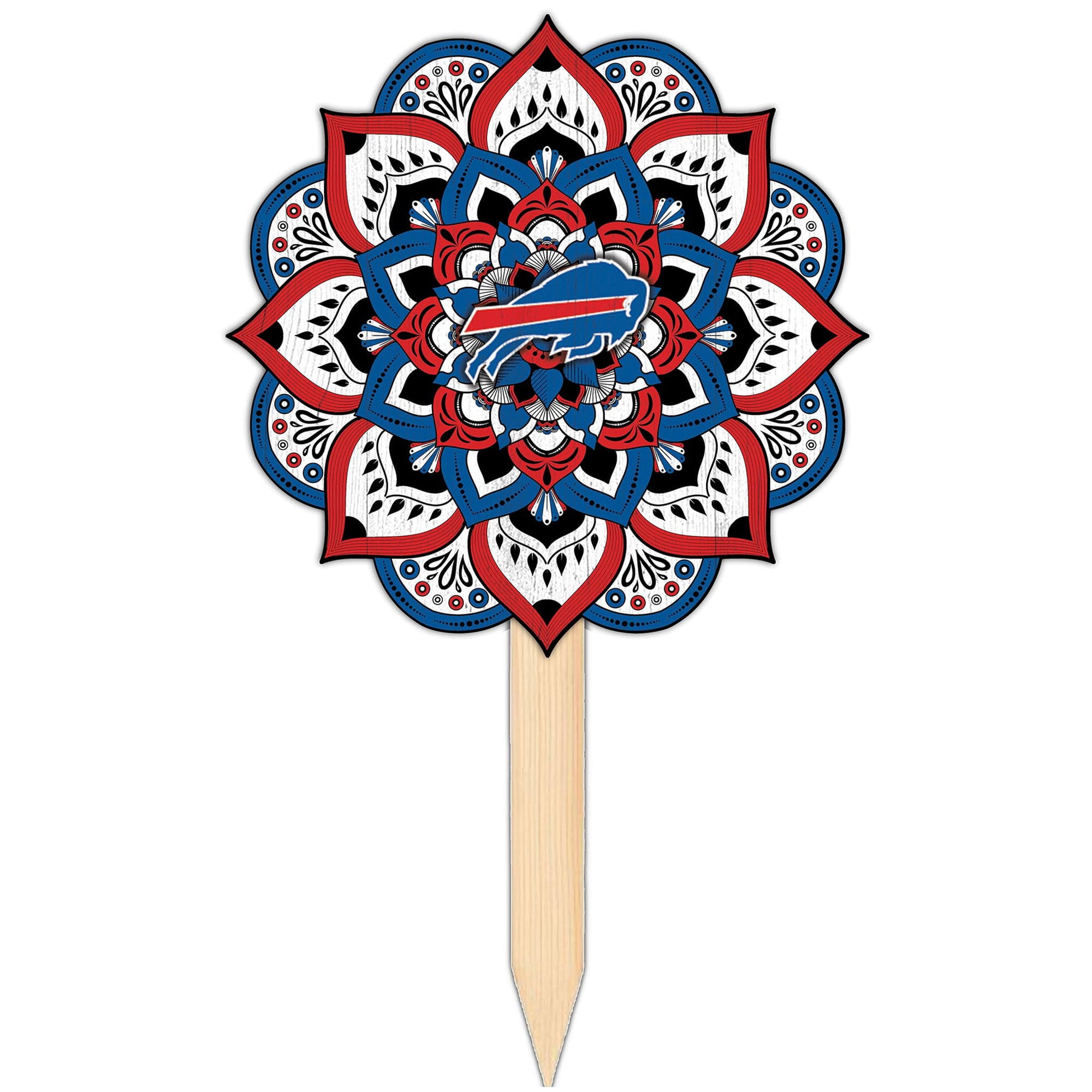 Buffalo Bills 18'' x 12'' Mandala Yard Stake - Walmart.com