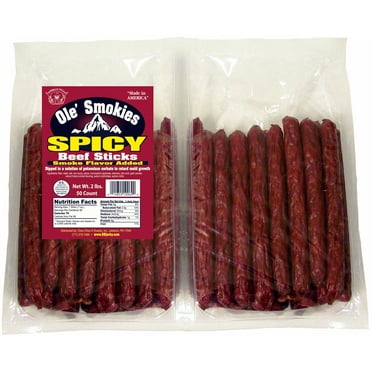 Weavers Hot Beef Sticks 80 Hot and Spicy 6.5 Inch Beef Sticks per 40oz ...