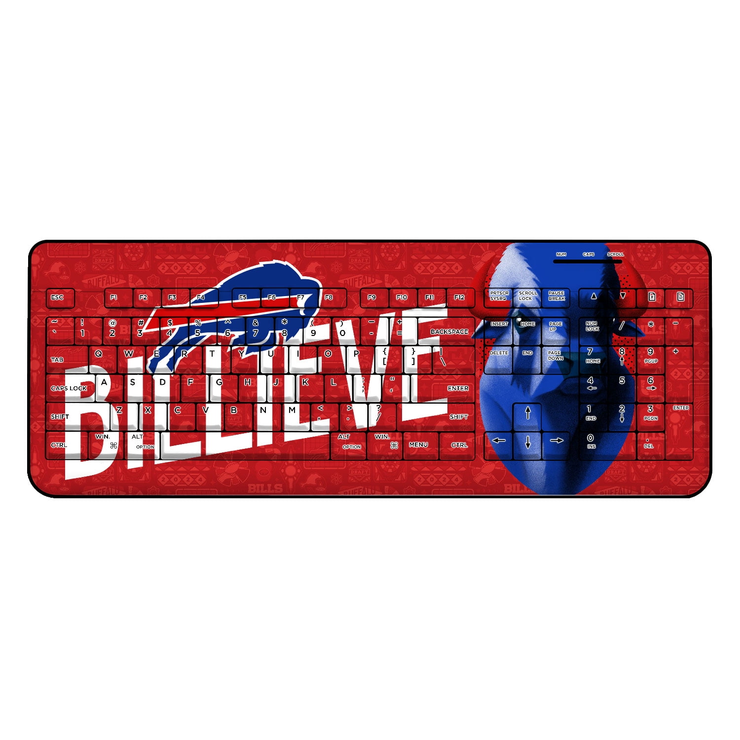 Buffalo Bills 2024 Illustrated Limited Edition Wireless Keyboard ...
