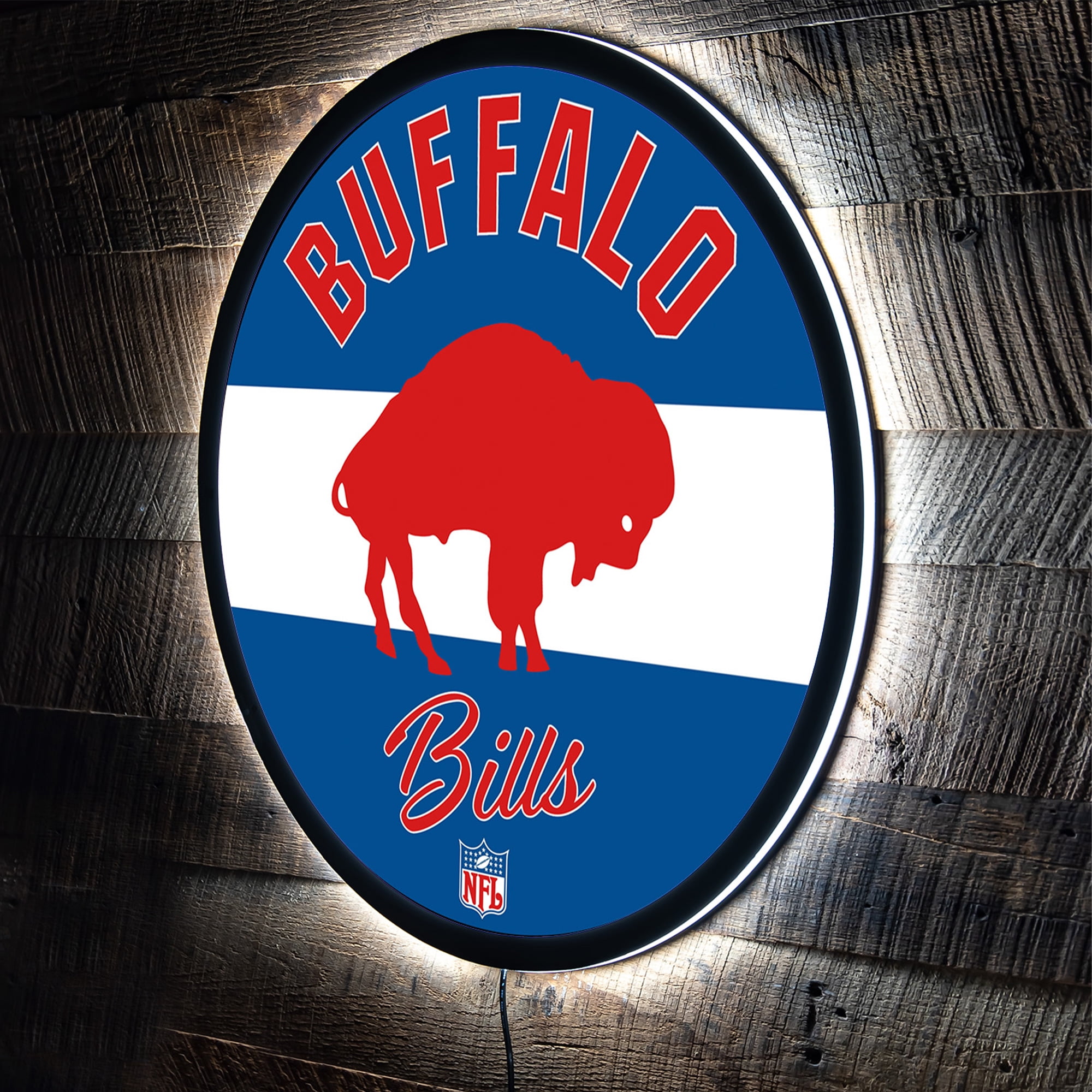 Buffalo Bills 23" LED Retro Logo Round Wall Sign - Walmart.com