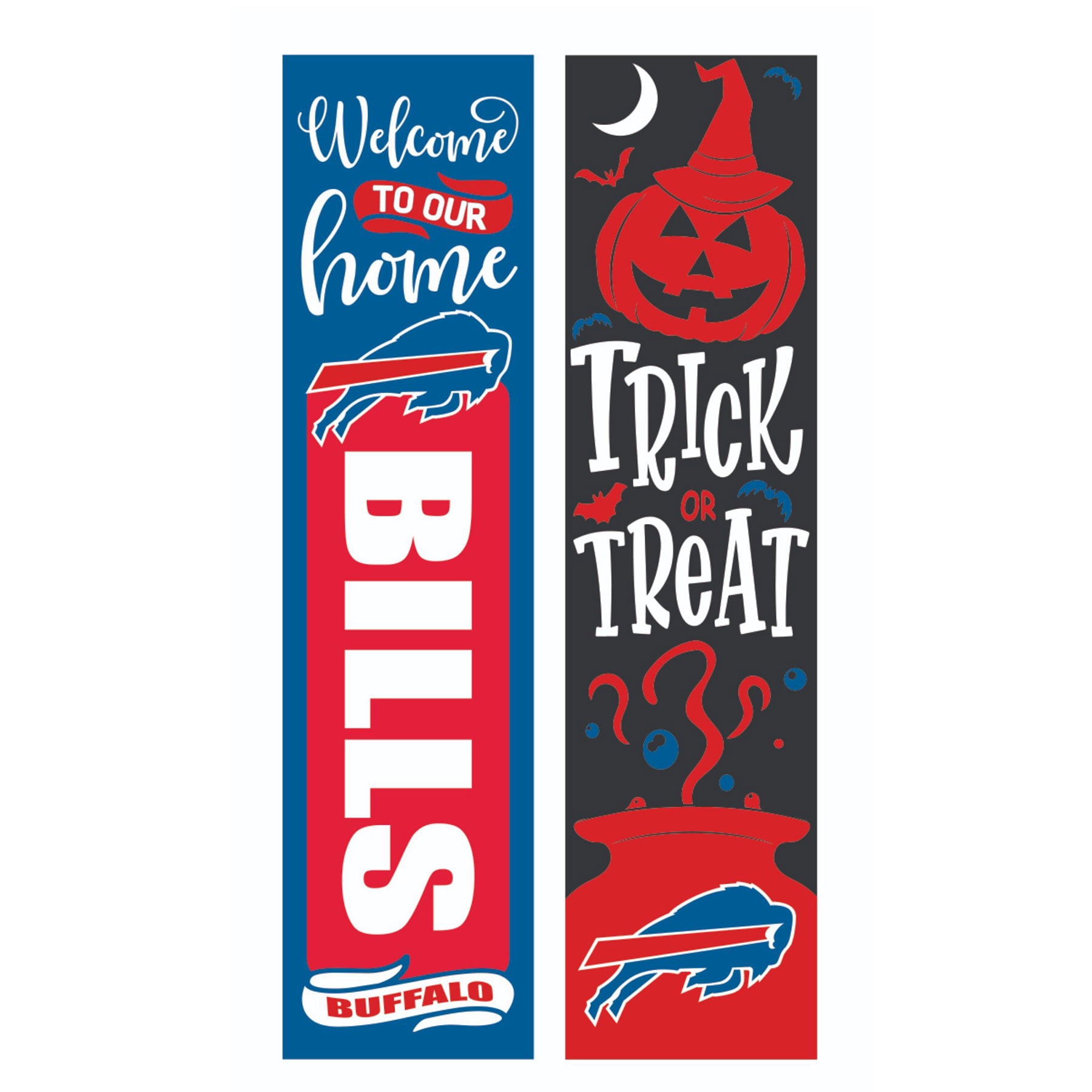Buffalo Bills 47" Double Sided Halloween Leaner Fan Sign - Walmart.com