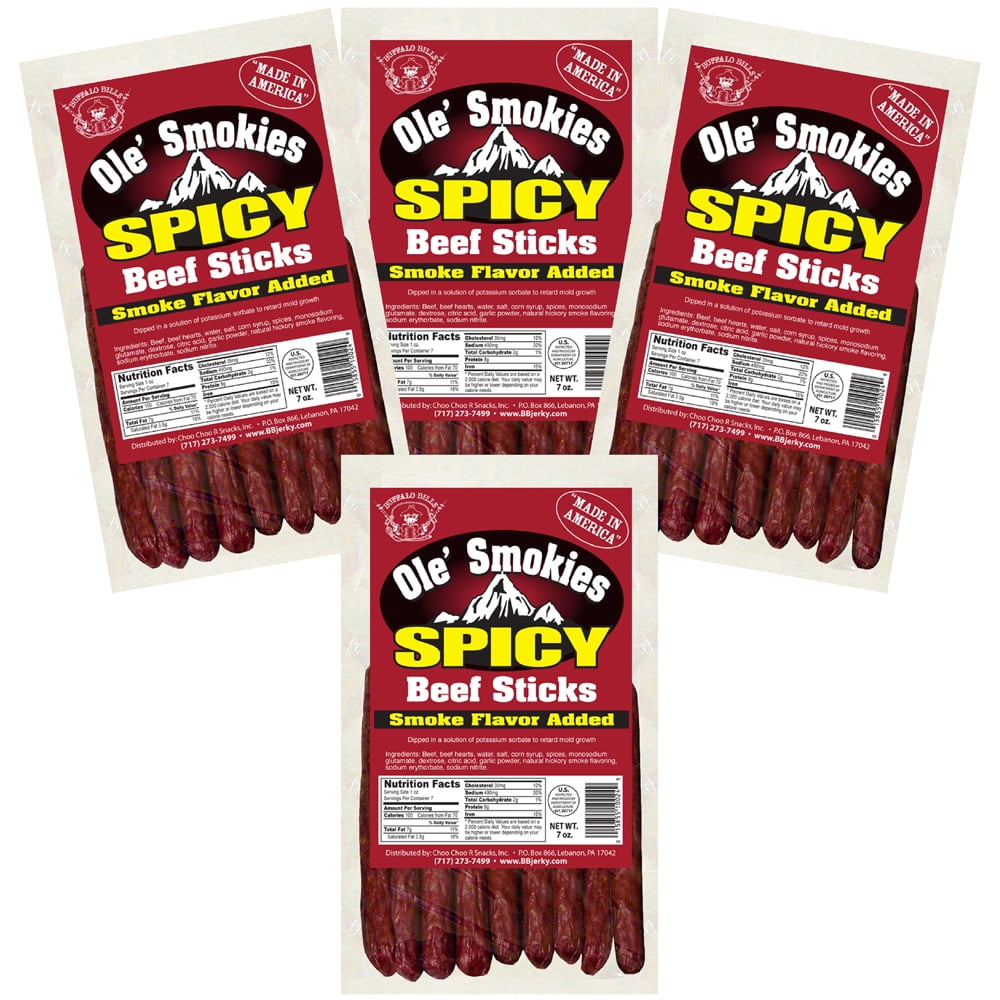 Buffalo Bills 7oz Spicy Ole Smokies (Beef Sticks) – Four 7oz Packs ...