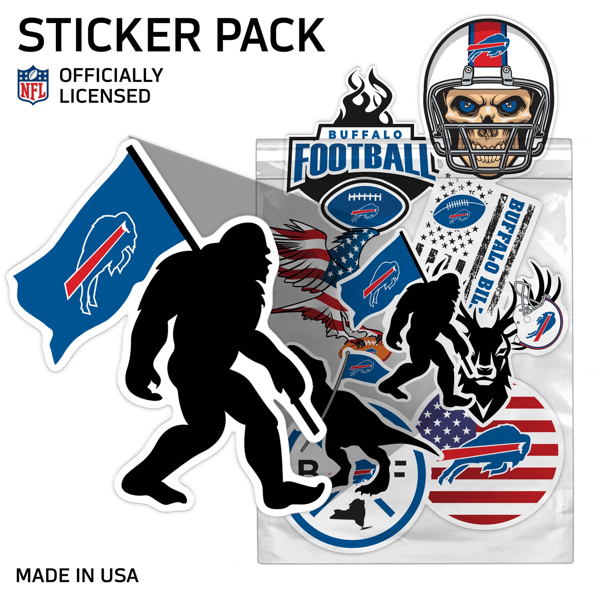 Buffalo Bills Assorted Sticker Pack - Walmart.com