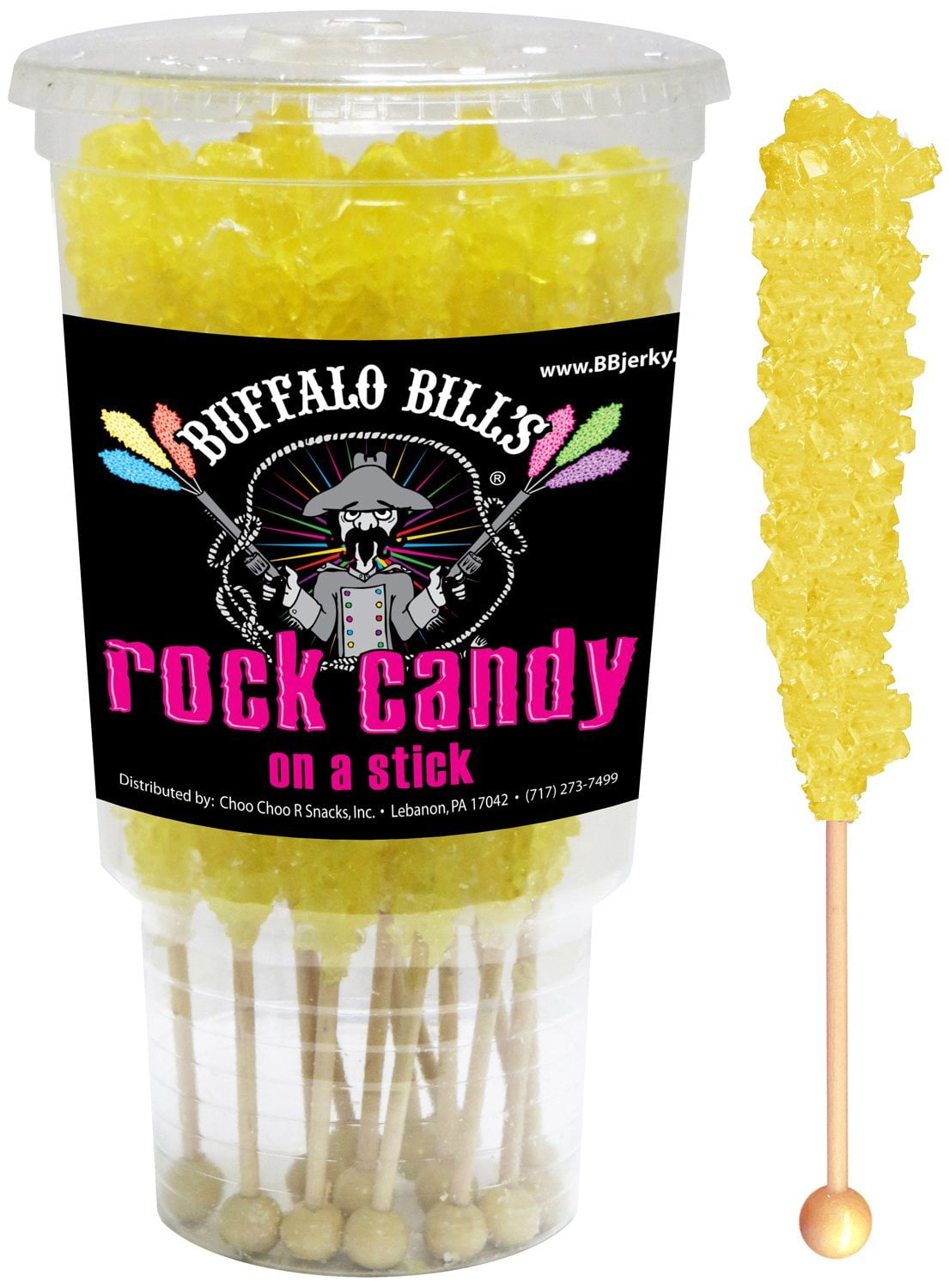 Buffalo Bills Banana (Yellow) Rock Candy On A Stick (12-ct cup yellow ...