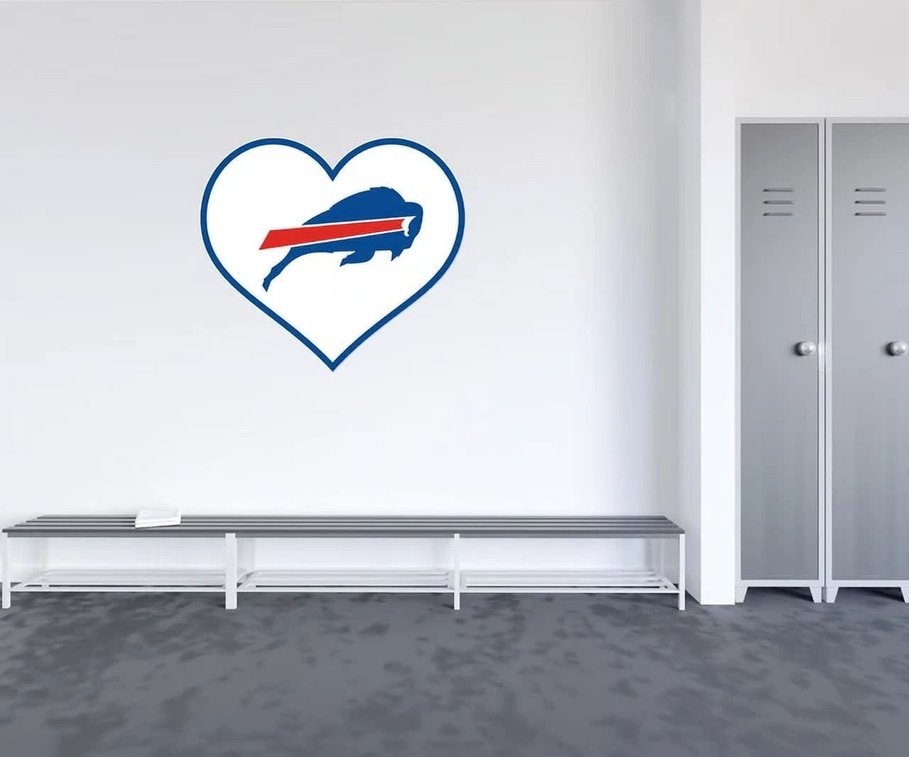 Buffalo Bills Heart Football Sport Sticker Wall Decor Phone Decal Water ...