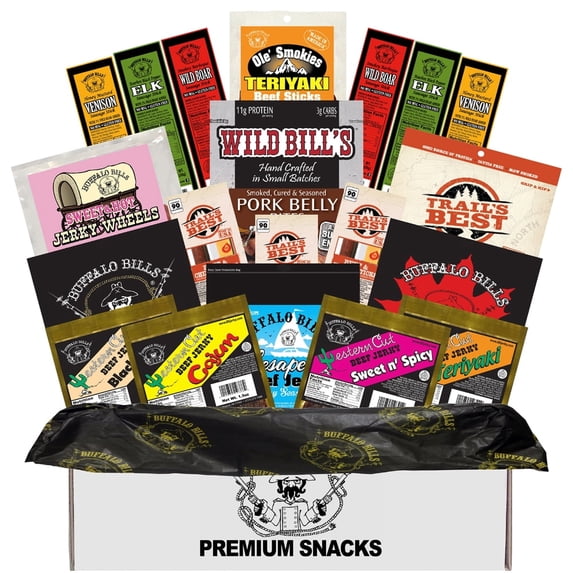 Buffalo Bills MSG Free Jerky & More Gift Box (20 MSG free meat snacks ...