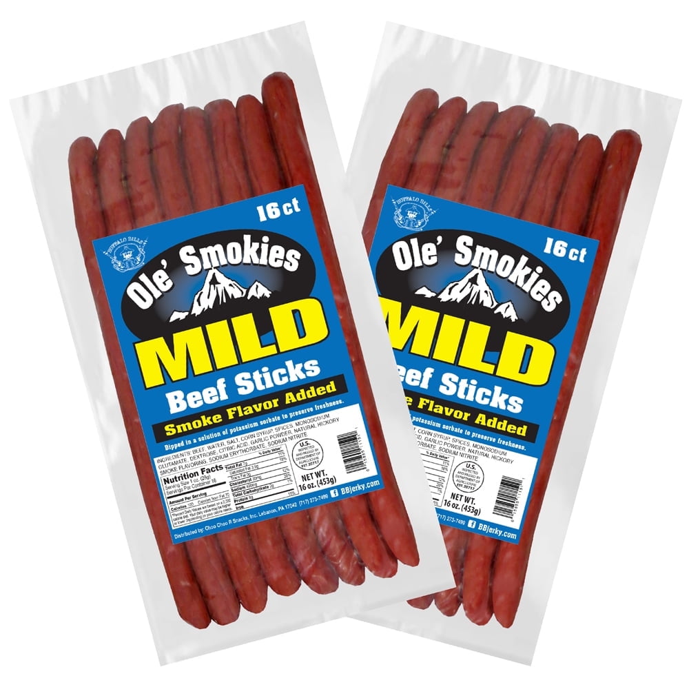 Buffalo Bills Mild Ole' Smokies 16-ct Bulk 9-Inch Beef Sticks (two 1-lb ...