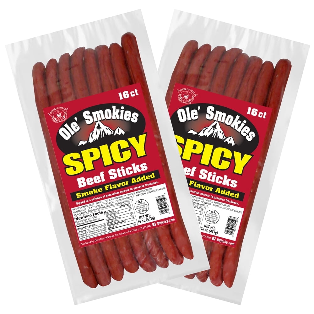Buffalo Bills Spicy Ole' Smokies 16-ct Bulk 9-Inch Beef Sticks (two 1 ...