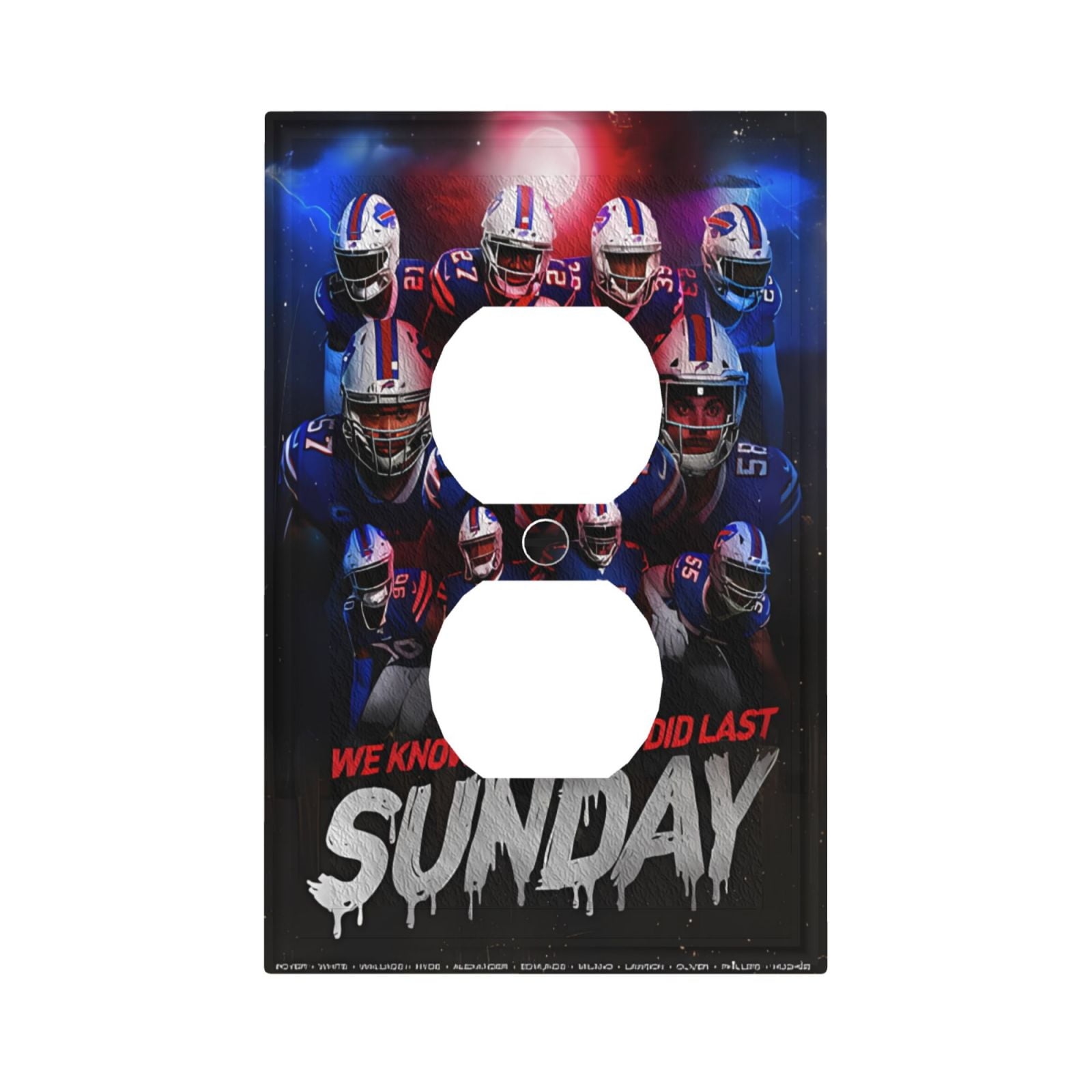 Bills Switching Lights Single Leather Roman Frame Switch Panel Wall ...