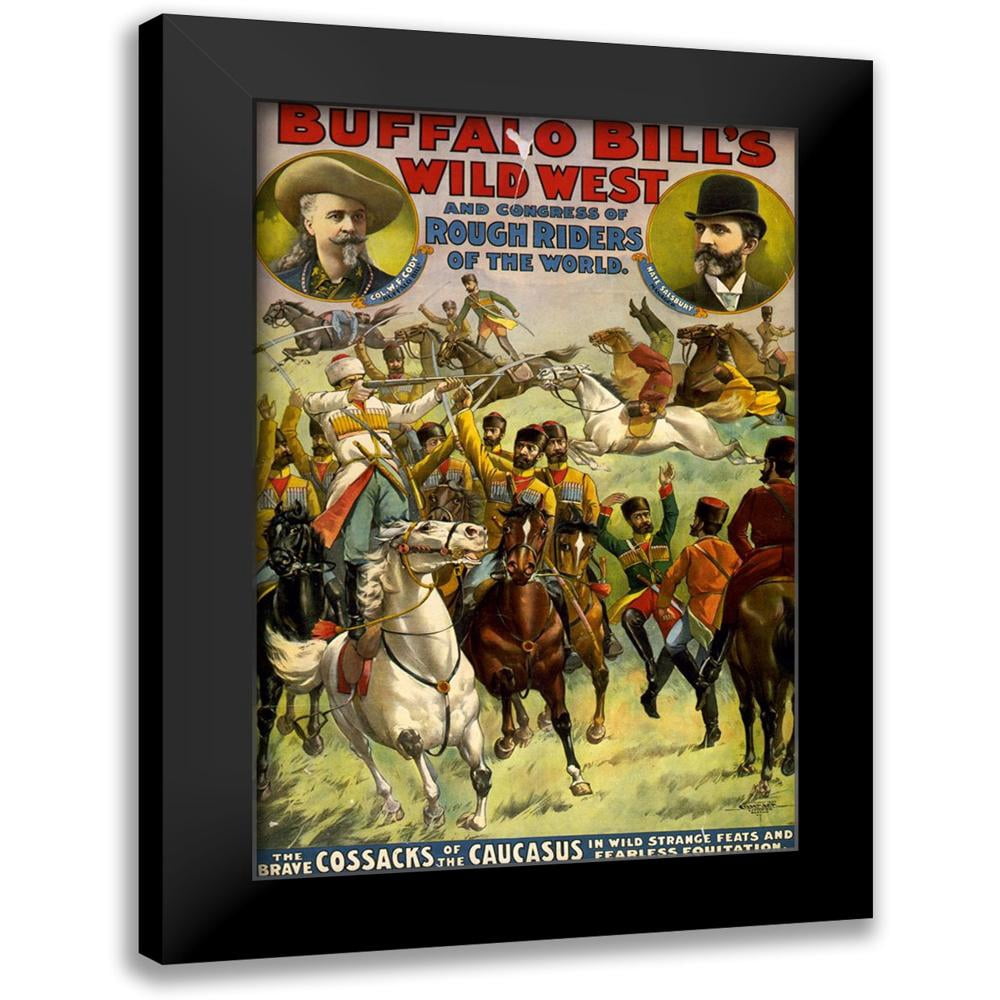 Buffalo Bills Wild West Show Poster 17x24 Black Modern Framed Museum ...